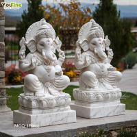 China Custom Size Outdoor Garden Decor Ganesh Marble Statues for Sale for sale