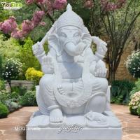 China Hand Carved Garden Decor Marble Life Size Ganesha Statue Outdoor for sale