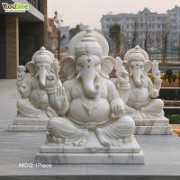 China Life Size Outdoor Garden Decor Indian Art Ganpati Marble Statue for sale