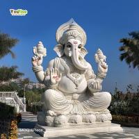 China Life Size Outdoor Marble Statue of Ganesh for Temples for sale