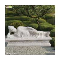 China Outdoor Park Decor Reclining Larhe Marble Buddha Statue for sale