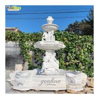 China Garden Hand Carved Outdoor Prices of Marble Lion Fountains for sale