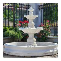 China Simple Garden Ornament Marble Decor 2 Tier Fountain for sale
