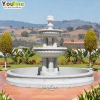 China Simple Garden Ornament Marble Decor 2 Tier Fountain for sale