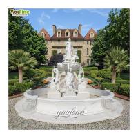 China Natural Stone Outdoor Urban Landmark Horse Marble Street Fountain for sale