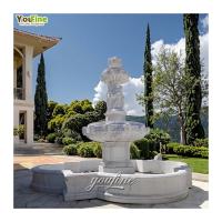 China Natural Stone Outdoor Urban Landmark Horse Marble Street Fountain for sale