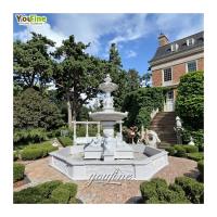 China Natural Stone Outdoor Urban Landmark Horse Marble Street Fountain for sale