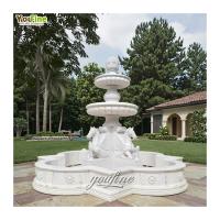China Natural Stone Outdoor Urban Landmark Horse Marble Street Fountain for sale