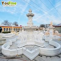 China Outdoor Garden Decor Large Stone Marble Lionhead Fountains Statue for Sale for sale