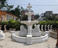 China Outdoor Garden Decor Large Stone Marble Lionhead Fountains Statue for Sale for sale