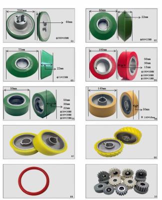 China OEM Rubber Wheel Roller For Woodworking Profile Wrapping Machines for sale