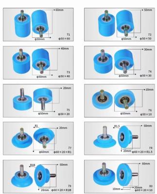 China Low Noise Rubber Roller Wheel For Veneer Auto Wrapping Machine for sale