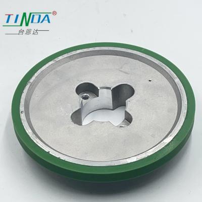 China Six Spindle Rubber Roller Wheel Used In Woodboard Profile Wrapping Machines for sale