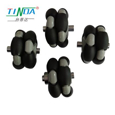 China Customized Diameter Light Load Agv / Omni Wheel with Load Capacity Black or Customizable Color for sale