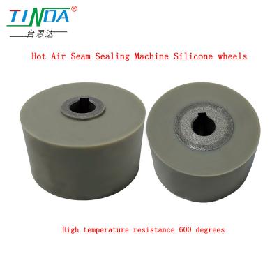 China High Heat-resistant 350 Celsius Grey Silicone Wheels For NAWON Sewing Hot Air Seam Sealing Machine for sale