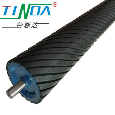 China Customizable Industrial Rubber Roller Grooved Roller Featuring High Flexibility Designed for Durable and Industrial for sale