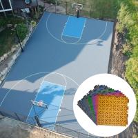 China 3x3 Basketball Court Tiles 304.8mm Interlocking Outdoor Sports Flooring with 40% Shock Absorption and 15+ Year Lifespan for sale