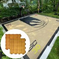 China Polypropylene Interlocking Court Tiles 340x340x18.1mm with 36% Shock Absorption and FIBA 3X3 Certification for sale