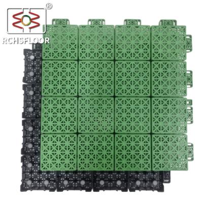 China UV Resistant 34x34x1.81cm Sports Floor Tiles with 32% Shock Absorption and 5-Year Warranty for sale
