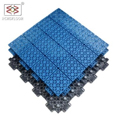 China 32% Shock Absorbing Polypropylene Outdoor Sports Tiles 34x34x1.81cm with 5-Year Warranty for sale