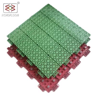 China 24x24 Inch Outdoor Basketball Floor Mat - 1 Inch Thick Weatherproof Sports Tiles with 2-Year Warranty for sale