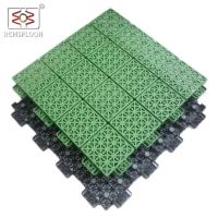 China Skin Textured Polypropylene Floor Tiles 34x34x1.81cm Slip Resistant Basketball Court Tiles for sale