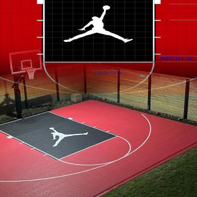 China Multi Sport Interlocking Tiles 34×34×1.8cm with 32% Shock Absorption for Outdoor Basketball Courts for sale