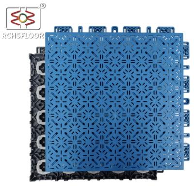 China PP Outdoor Multi Sport Interlocking Tiles 600g/Pc 1.8cm Thick Basketball Court Flooring for sale