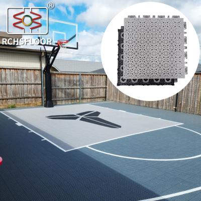 China 600g PP Multi Sport Interlocking Tiles 32% Shock Absorption for Basketball Court for sale