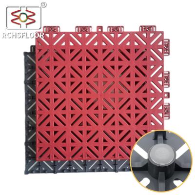 China 30.48×30.48×1.61cm Interlocking Basketball Court Tiles - CE Certified Outdoor Sports Flooring for sale