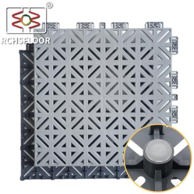 China Polypropylene Basketball Court Tiles 1.61cm Thickness 295g/Piece Interlocking Sports Flooring for sale
