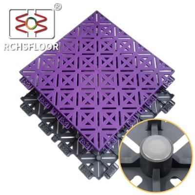China 1.61cm Thick 295g Polypropylene Interlocking Sports Court Tiles for Basketball and Multi-Sport Applications for sale