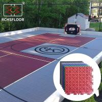 China 1.61cm Thick Interlocking Basketball Court Tiles - 30.48cm x 30.48cm Polypropylene Sports Flooring for sale