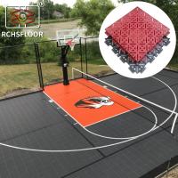 China 295g Basketball Court Plastic Tiles 30.48x30.48x1.61cm Interlocking PP Sports Flooring for sale