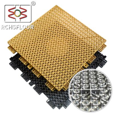 China 34x34cm PP Interlocking Sport Court Tiles - 1.81cm Thickness, 315g Weight for Badminton & Multi-Sport Flooring for sale