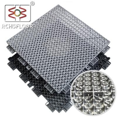 China 315g PP Interlocking Sport Floor Tiles 34x34x1.81cm for Basketball Tennis Courts with CE RoHS Certification for sale
