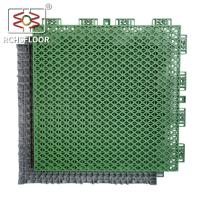 China PP Interlocking Sports Court Tiles 34×34×1.81cm 315g/piece for Basketball Tennis Volleyball for sale