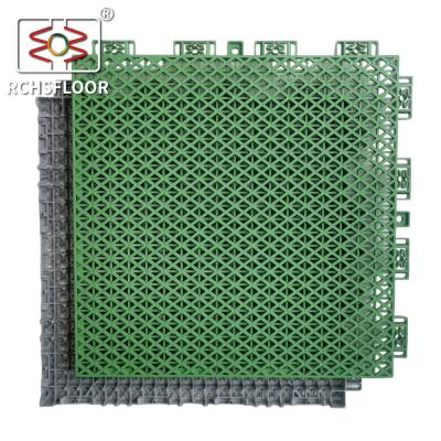 China PP Interlocking Sports Court Tiles 34×34×1.81cm 315g/piece for Basketball Tennis Volleyball for sale