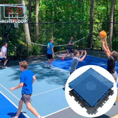 China RCHS DB Interlocking Sports Flooring Tiles 34×34×1.81cm for Multi-Sport Courts - CE & RoHS Certified for sale