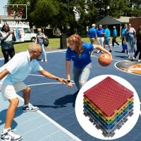 China Non-Slip Outdoor Basketball Court Mat 34×34×1.81cm Polypropylene Interlocking Tiles 315g/piece for sale