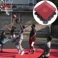 China 34×34cm Interlocking PP Sports Tiles - 315g/Piece Outdoor Basketball Court Flooring with CE & RoHS Certification for sale