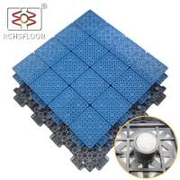 China Polypropylene Interlocking Floor Tiles 340x340x18.1mm with 10-Year Warranty for Outdoor Sports Courts for sale