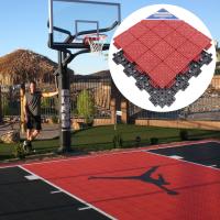 China PP Interlocking Basketball Court Tiles 30.48x30.48cm Sports Flooring for sale