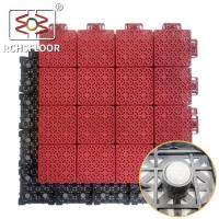 China Polished Interlocking Basketball Court Tiles 295g 30.48cm Sports Flooring for sale