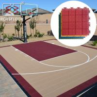 China Polished Basketball Court Tiles 30.48x30.48x1.61cm Interlocking Sports Flooring 295g for sale