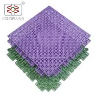 China 25x25x1.27cm Interlocking PP Basketball Court Tiles with 30% Shock Absorption and 5-Year Warranty for sale