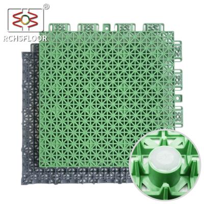 China Weather Resistant Interlocking Pickleball Court Flooring 1.27cm Thickness with 30% Shock Absorption for sale