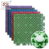 China RCHSFLOOR T-XM 1.27cm Outdoor Basketball Court Tiles with 30% Shock Absorption for sale