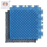 China UV Resistant PP Interlocking Floor Tiles 25x25cm with 30% Shock Absorption for Outdoor Sports Courts for sale