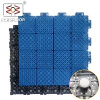 China RCHS Backyard Court Tiles 340×340×18.1mm Interlocking Plastic Flooring for Basketball Volleyball Badminton for sale